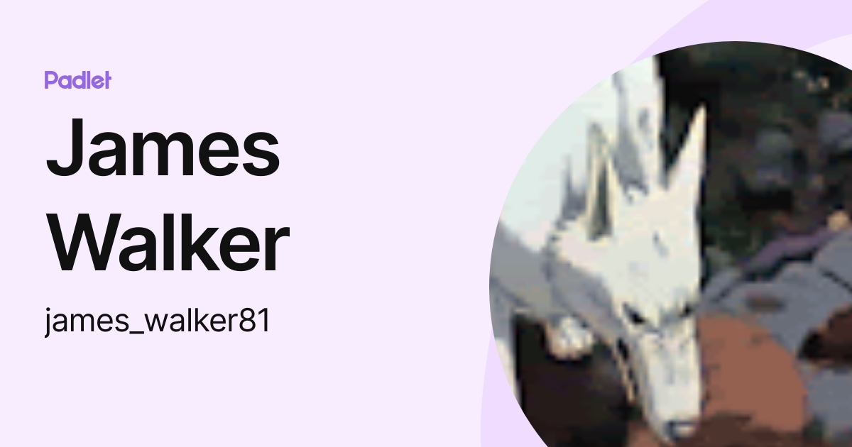 James Walker (james_walker81) profile | Padlet