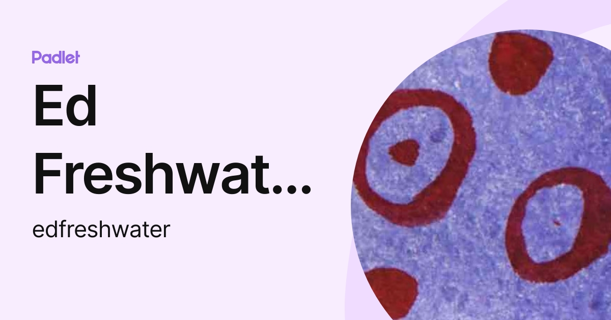 Ed Freshwater (edfreshwater) profile | Padlet