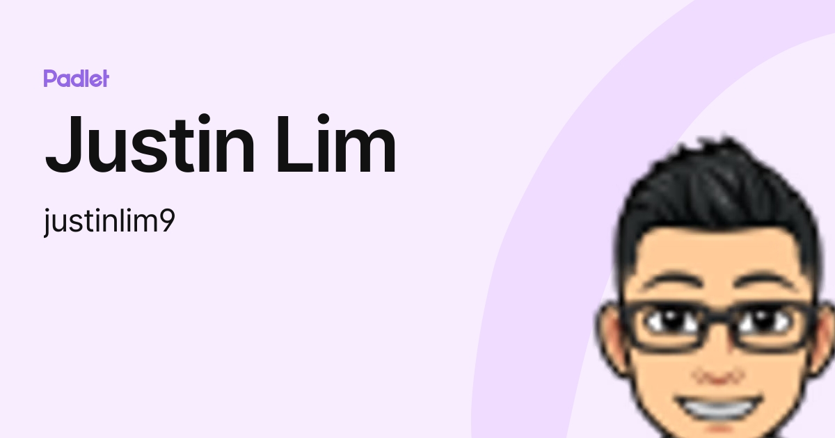 Justin Lim (justinlim9) profile | Padlet