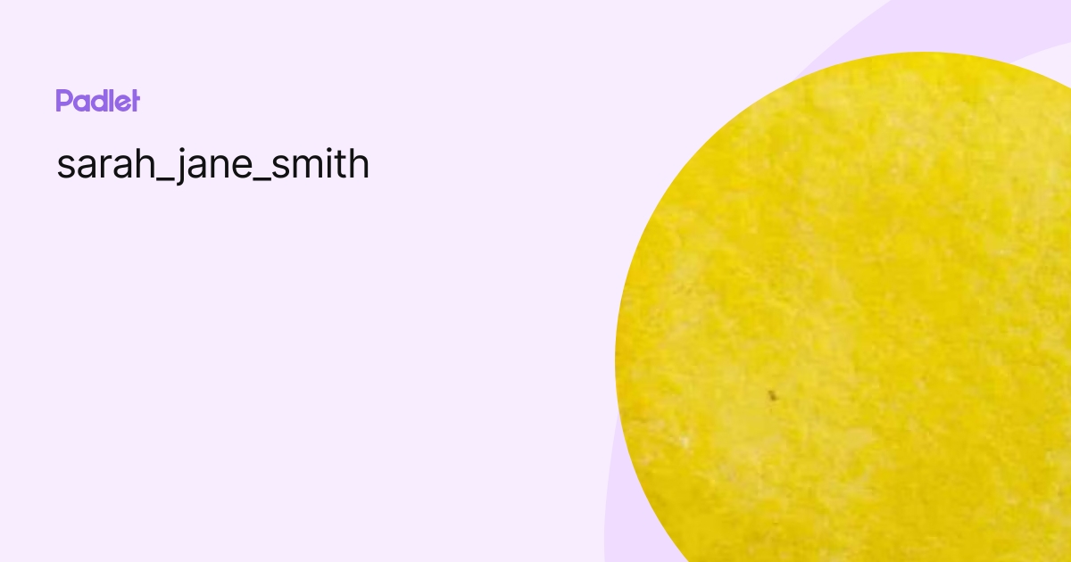 sarah_jane_smith profile | Padlet