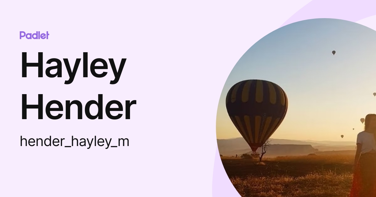 Hayley Hender (hender_hayley_m) profile | Padlet