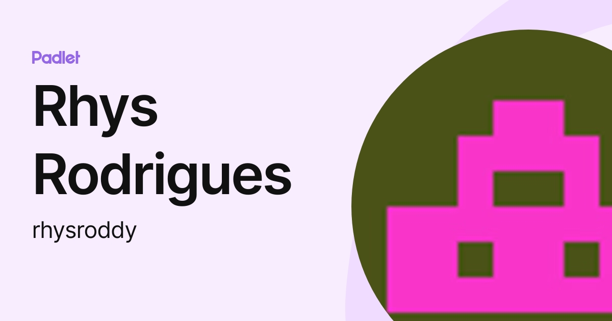 Rhys Rodrigues (rhysroddy) profile | Padlet