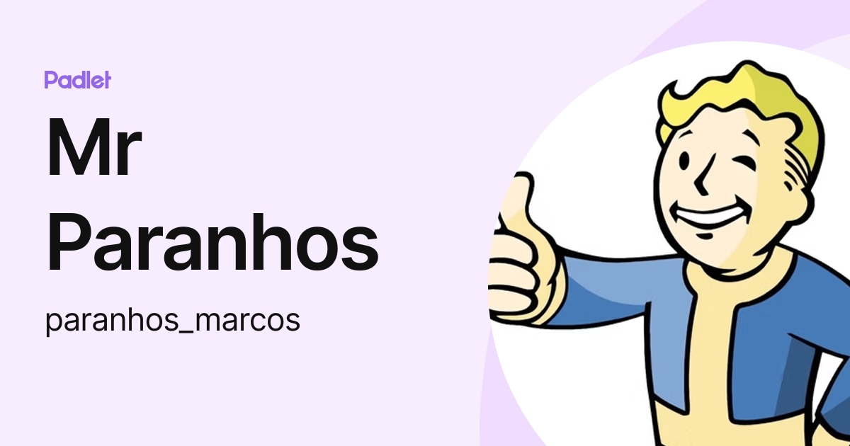 Mr Paranhos (paranhos_marcos) profile | Padlet
