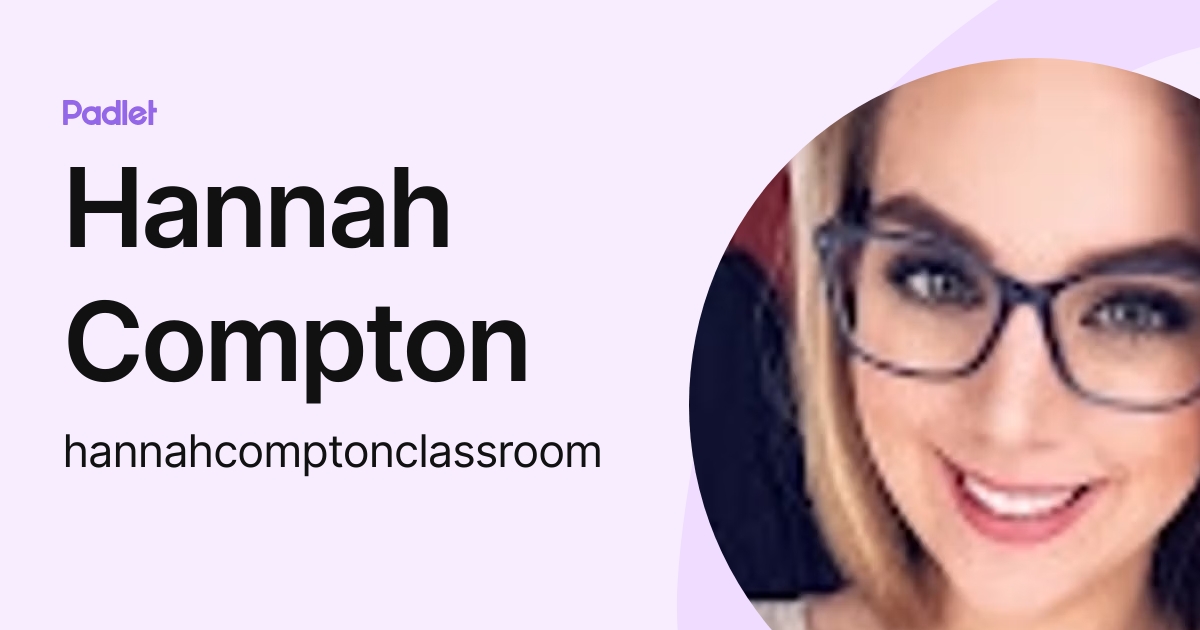 Hannah Compton (hannahcomptonclassroom) profile | Padlet