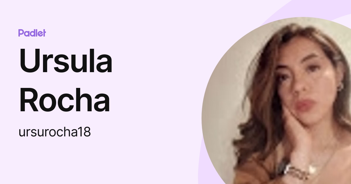 Ursula Rocha (ursurocha18) profile | Padlet