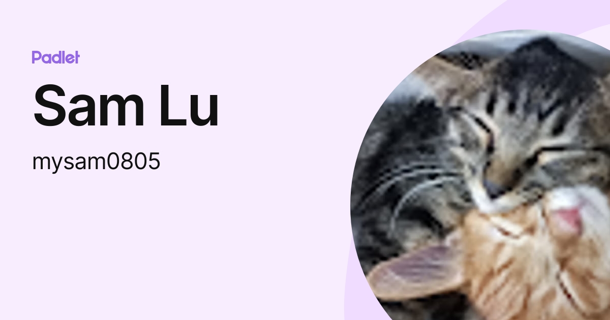 Sam Lu (mysam0805) profile | Padlet