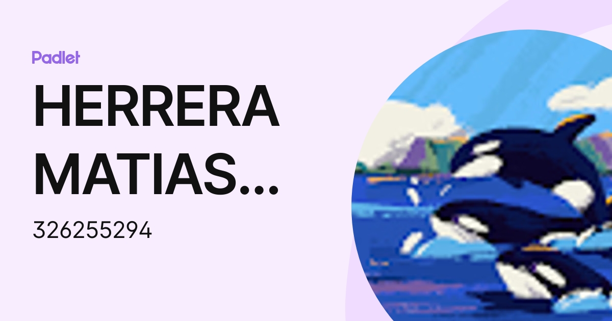 HERRERA MATIAS EMILIANO ALEXANDER (326255294) profile | Padlet