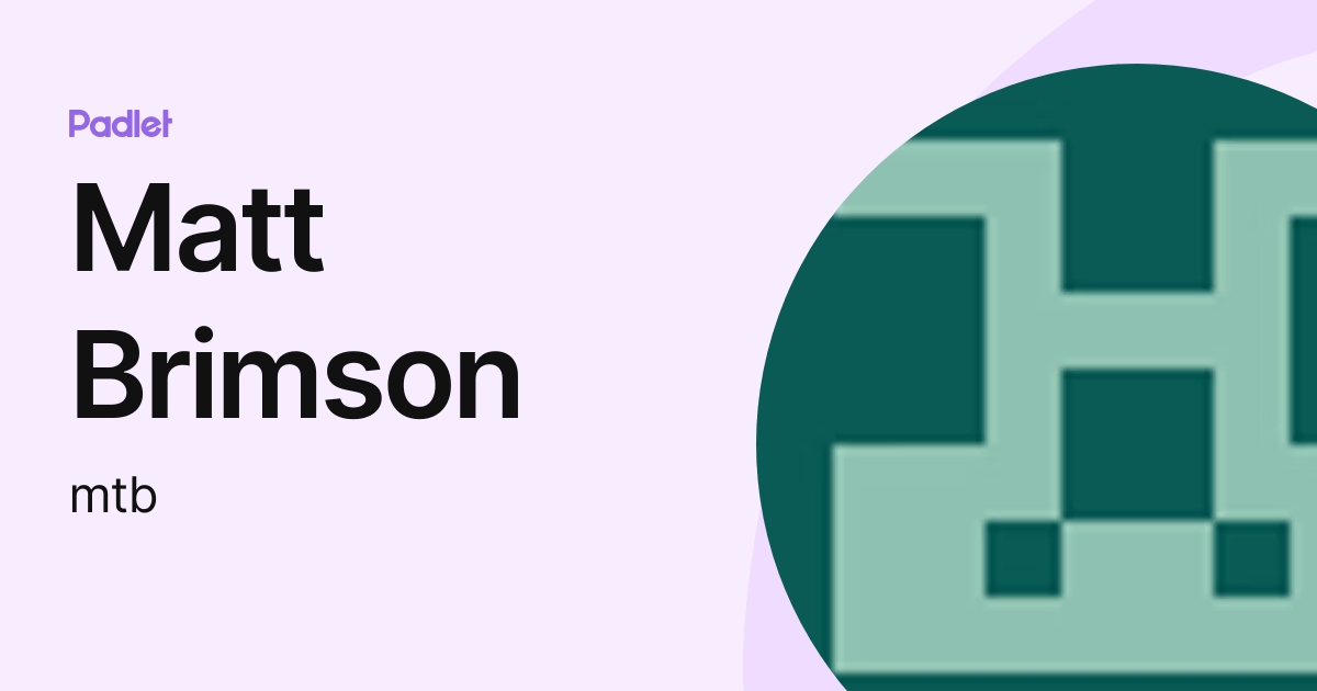 Matt Brimson (mtb) profile | Padlet
