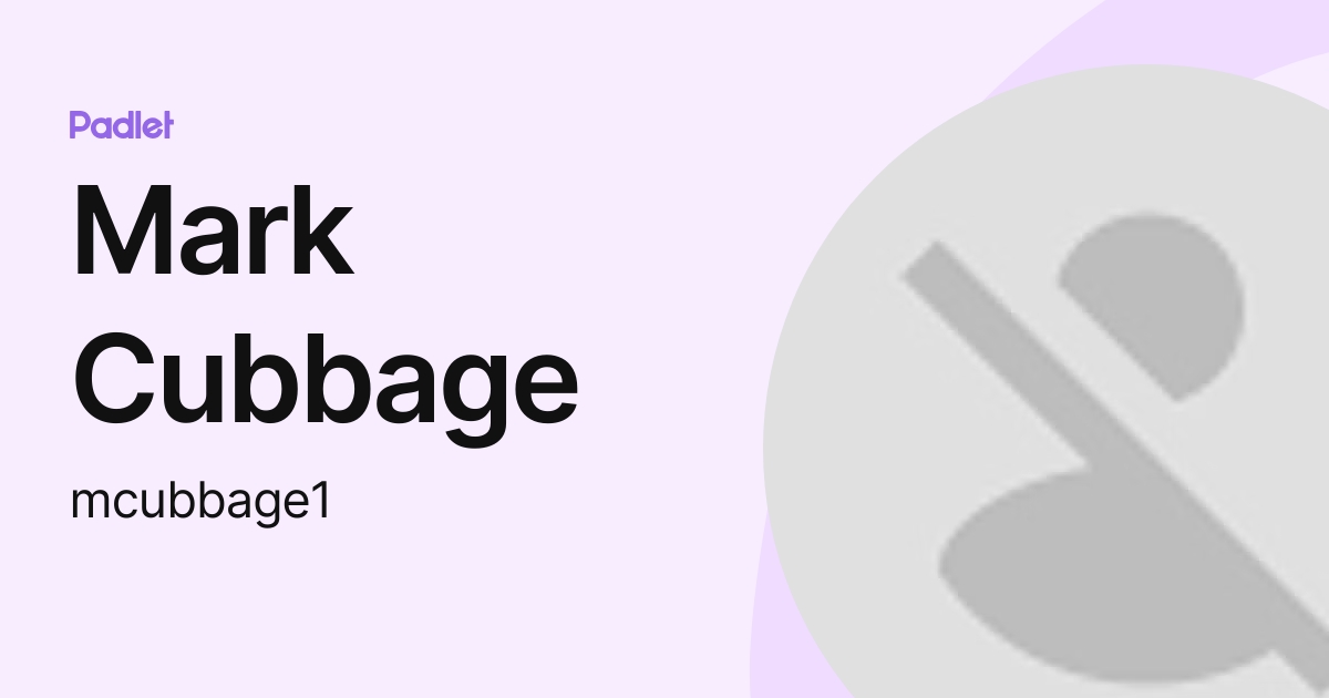 Mark Cubbage (mcubbage1) profile | Padlet