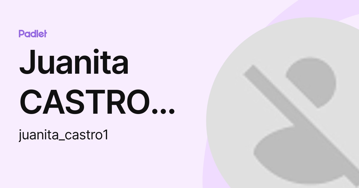 Juanita CASTRO MEDINA (juanita_castro1) profile | Padlet