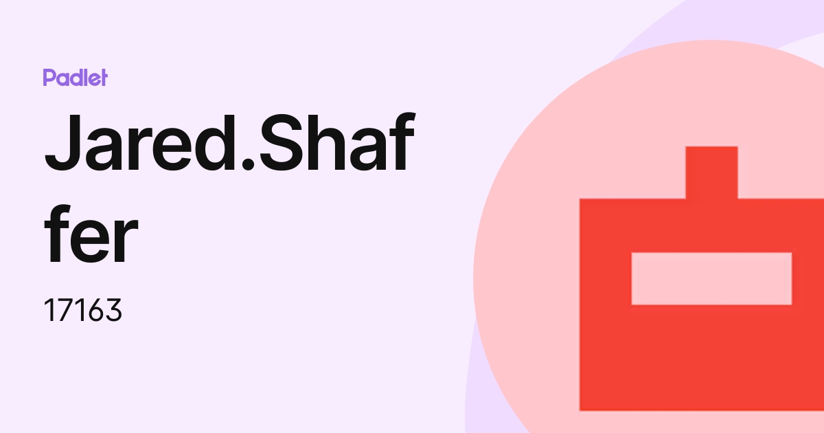 Jared.Shaffer (17163) profile | Padlet