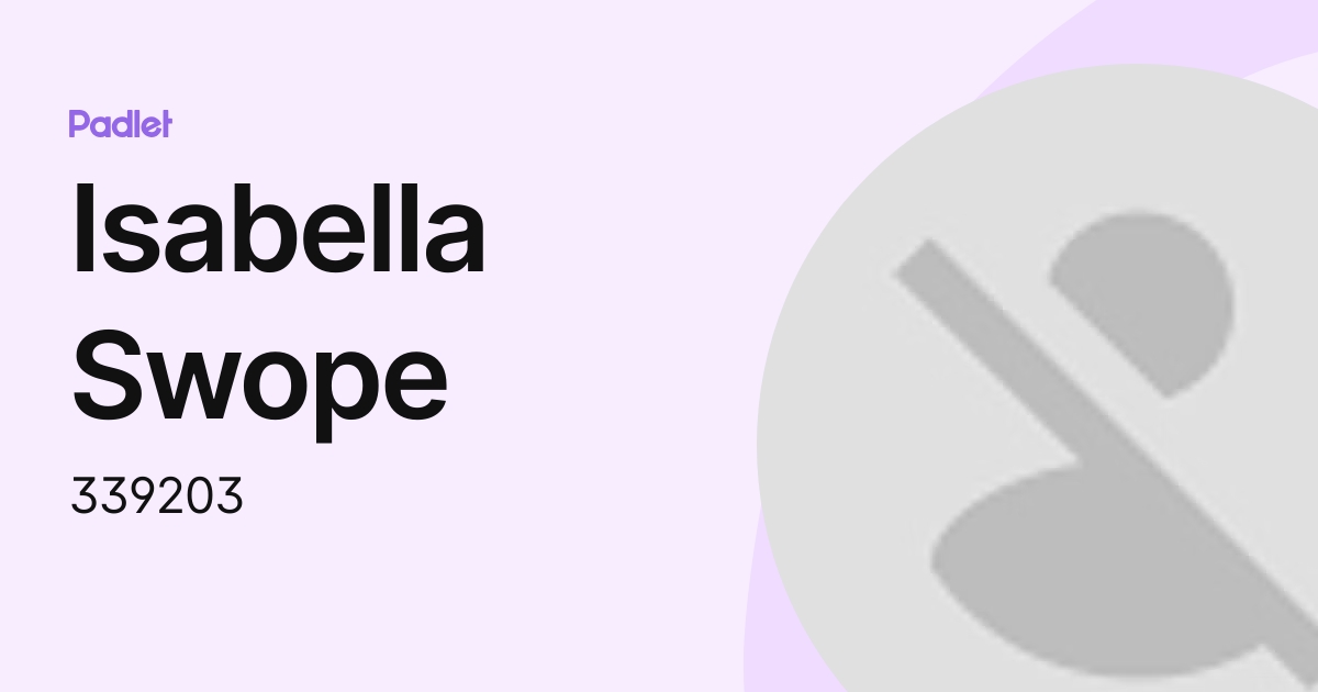 Isabella Swope (339203) profile | Padlet