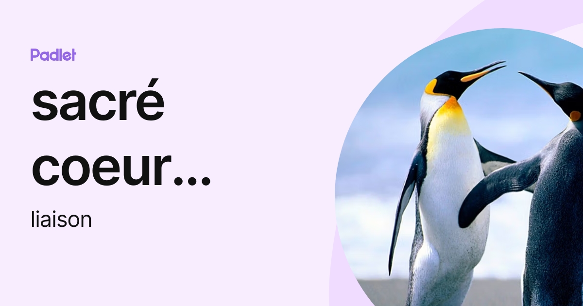 sacré coeur lamballe (liaison) profile | Padlet