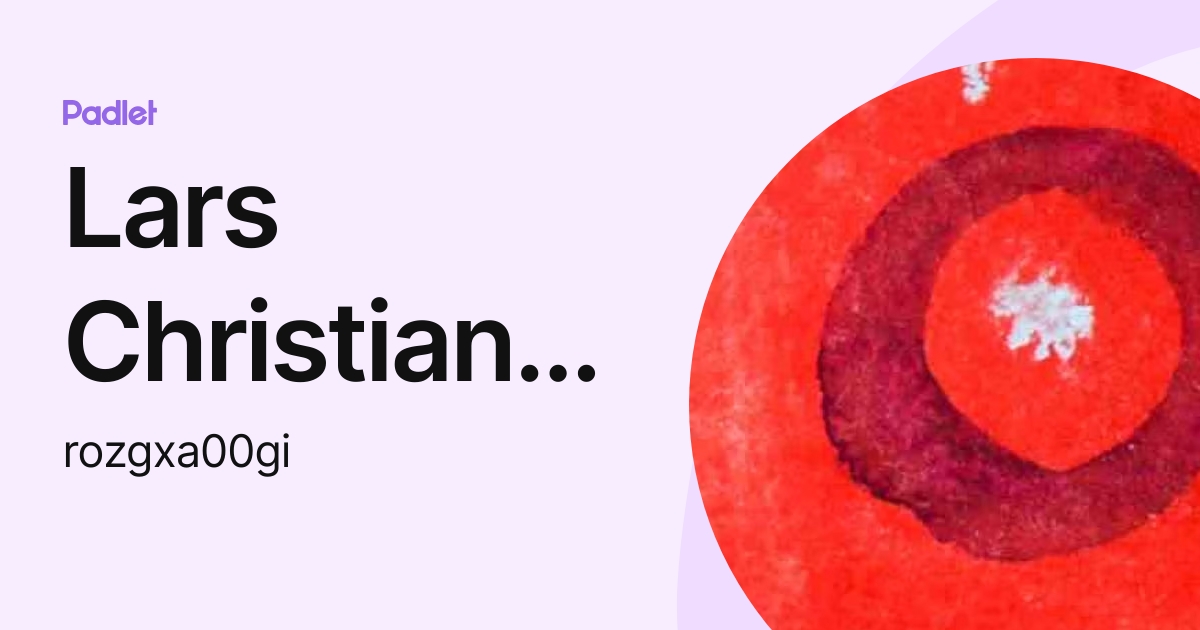 Lars Christian Therkelsen (rozgxa00gi) profile | Padlet