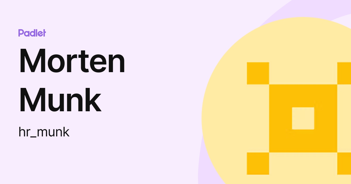Morten Munk (hr_munk) profile | Padlet