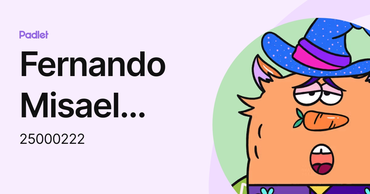 Fernando Misael Hernandez Salazar (25000222) profile | Padlet