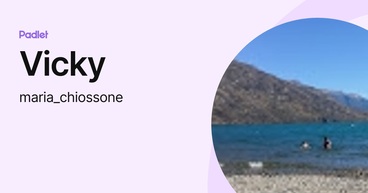 Vicky (maria_chiossone) profile | Padlet