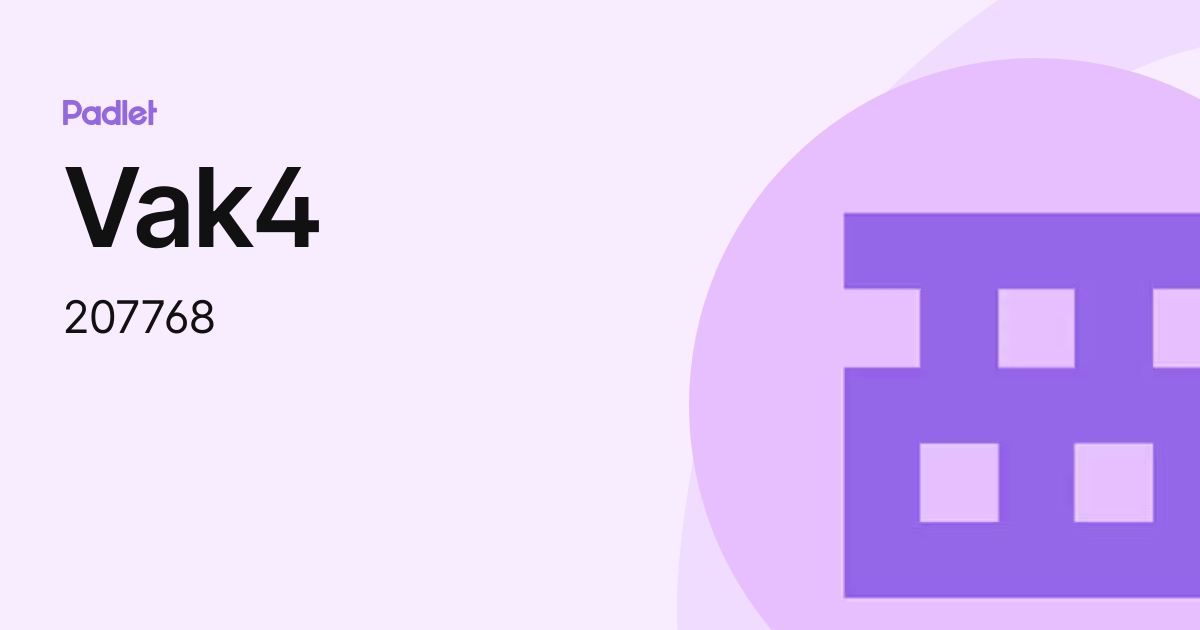 Vak4 (207768) profile | Padlet