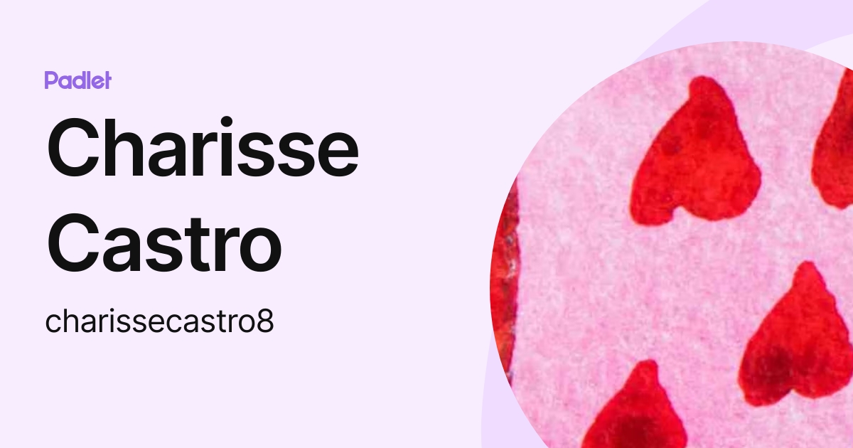 Charisse Castro (charissecastro8) profile | Padlet