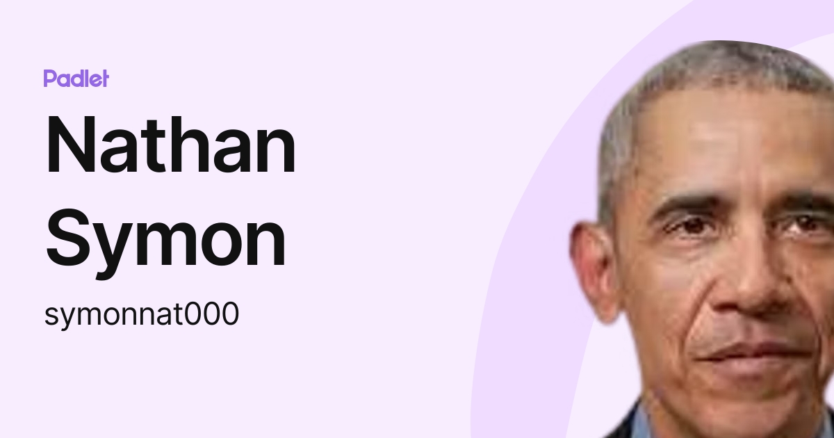 Nathan Symon (symonnat000) profile | Padlet