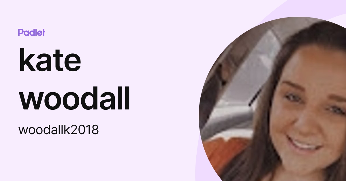 kate woodall (woodallk2018) profile | Padlet