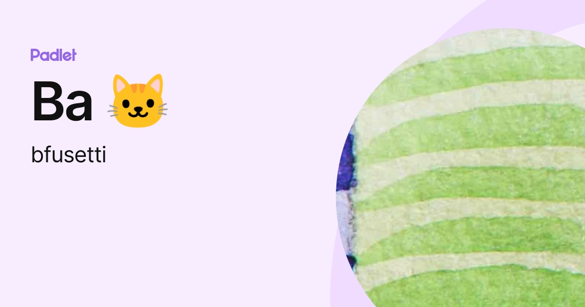 Ba 🐱 (bfusetti) profile | Padlet