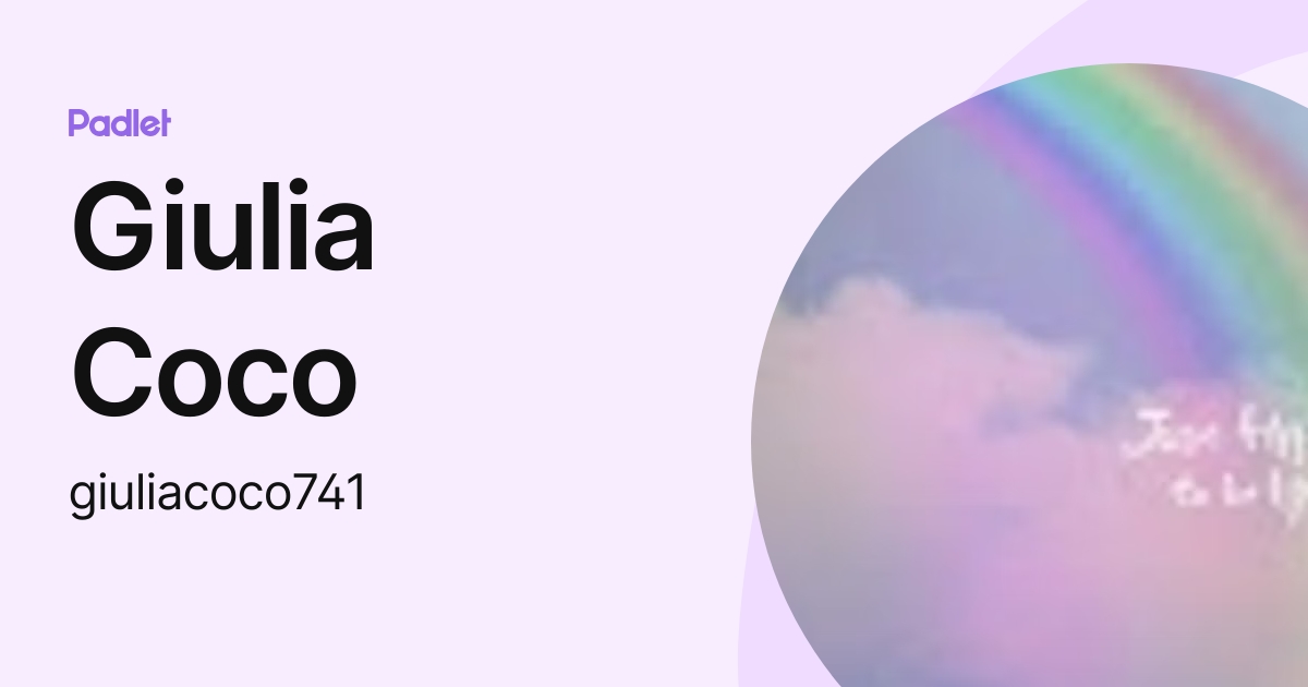 Giulia Coco (giuliacoco741) profile | Padlet