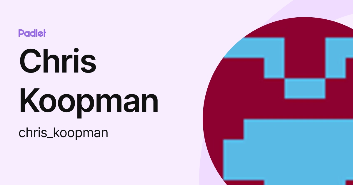 Chris Koopman (chris_koopman) profile | Padlet