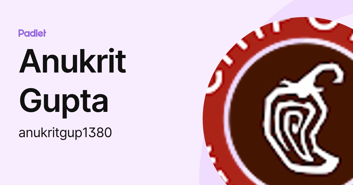 Anukrit Gupta (anukritgup1380) profile | Padlet