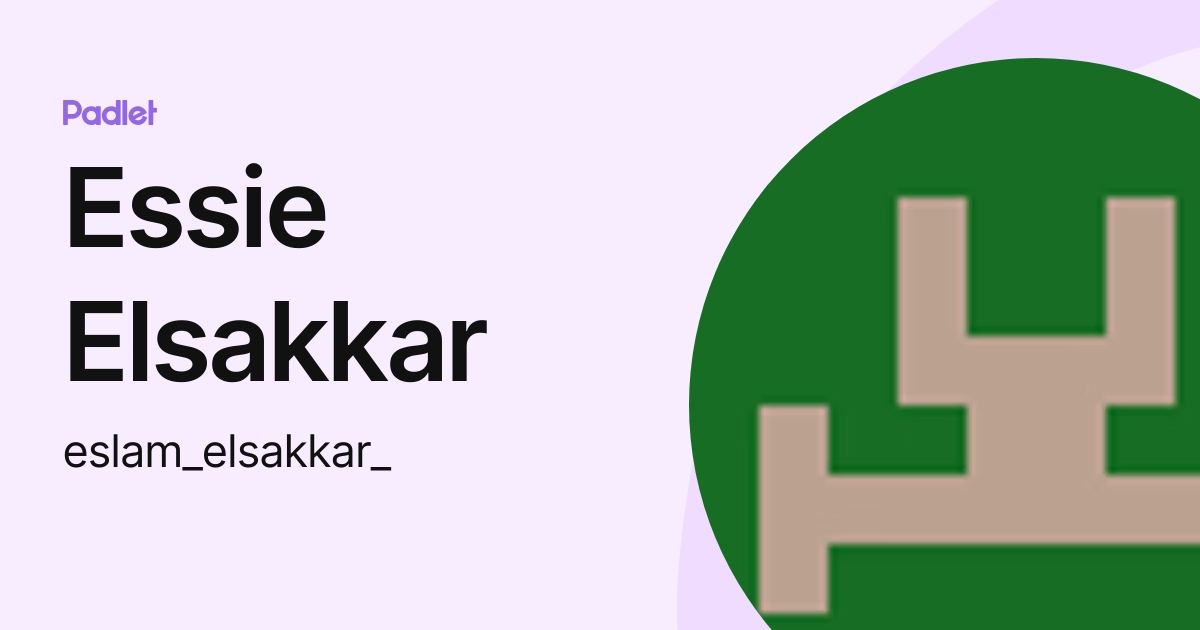 Essie Elsakkar (eslam_elsakkar_) profile | Padlet