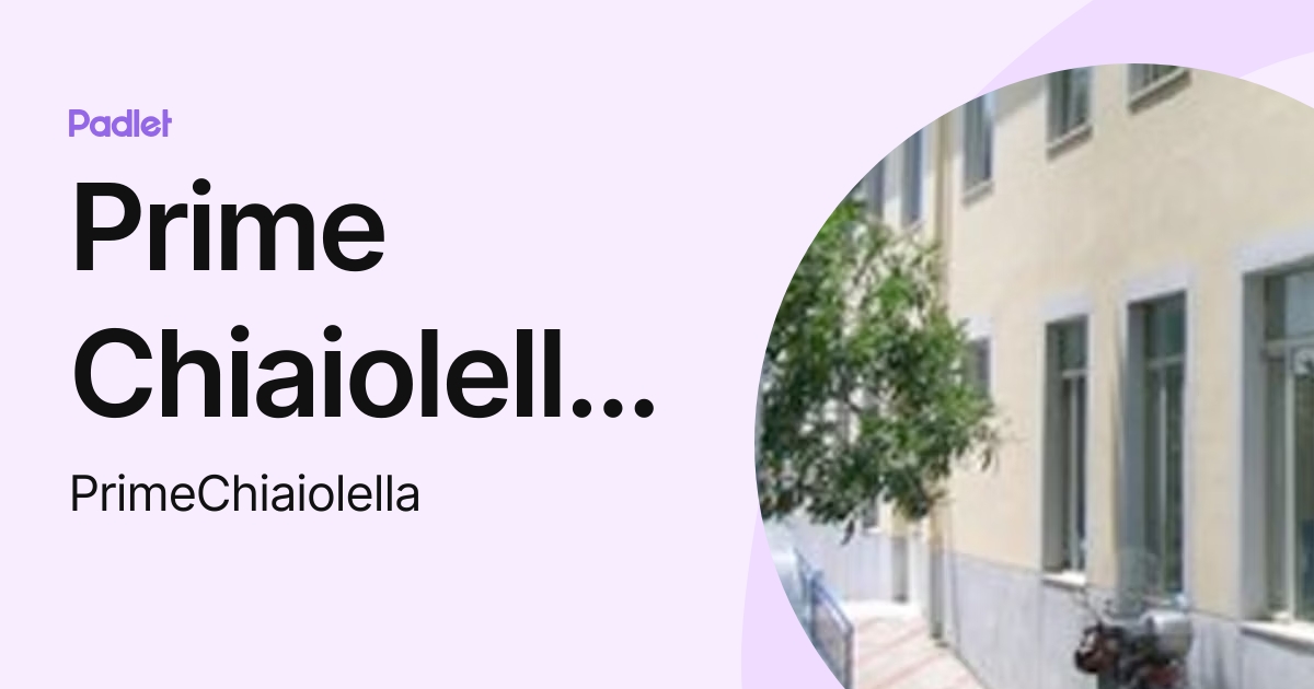 Prime Chiaiolella - IC "1Cd-Capraro" Procida (PrimeChiaiolella) profile | Padlet