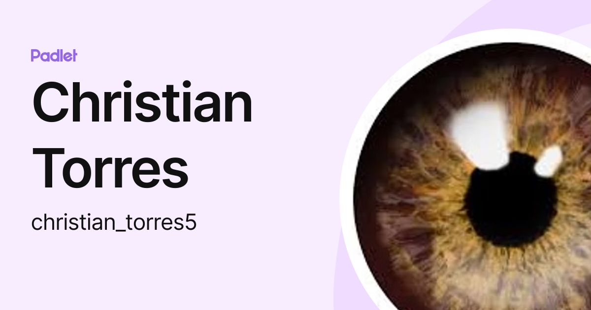 Christian Torres (christian_torres5) profile | Padlet