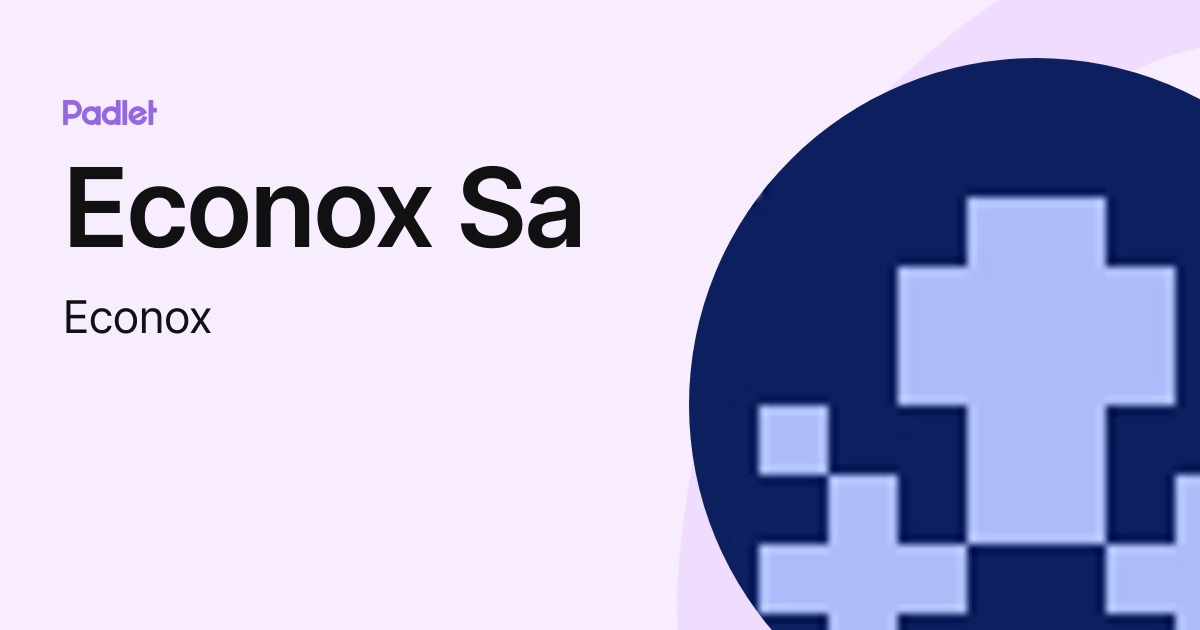 Econox Sa (Econox) profile | Padlet