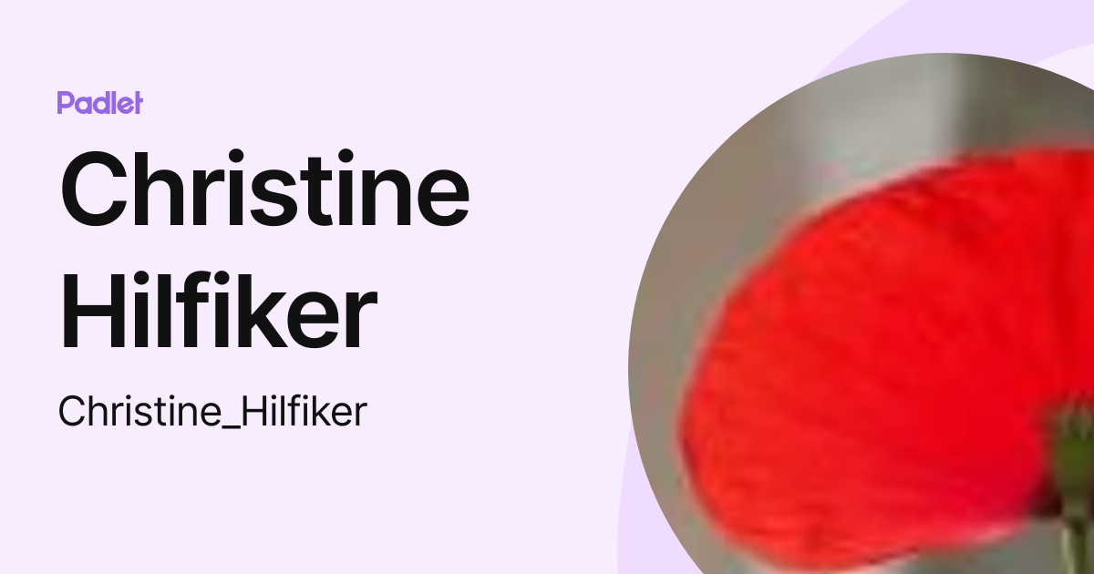 Christine Hilfiker (Christine_Hilfiker) profile | Padlet