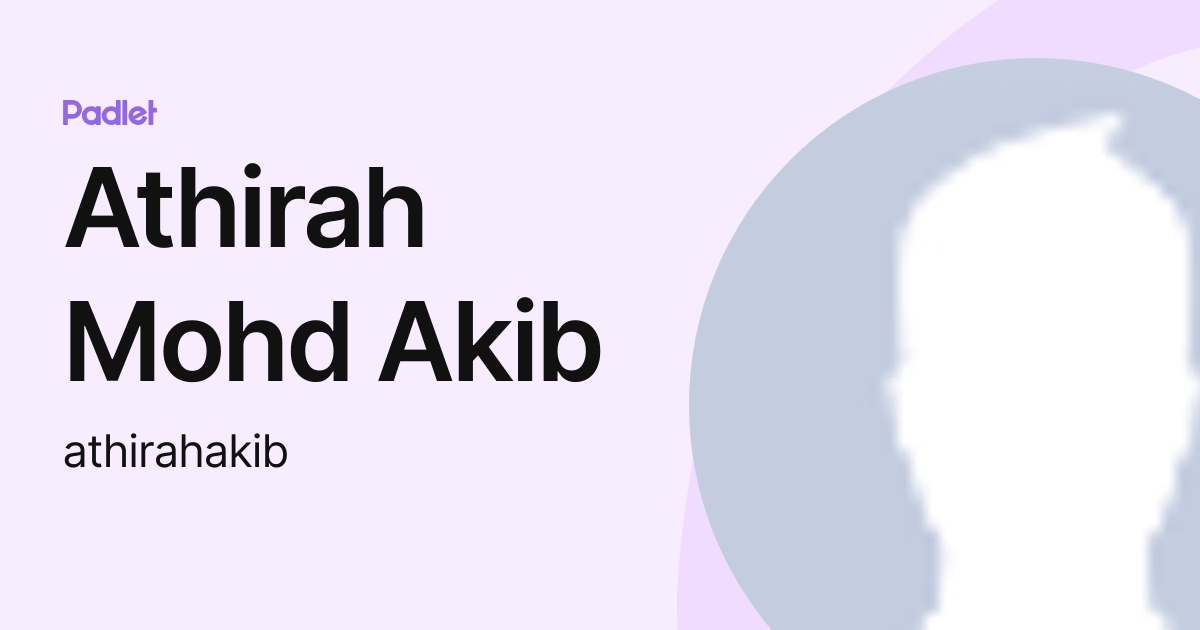 Athirah Mohd Akib (athirahakib) profile | Padlet