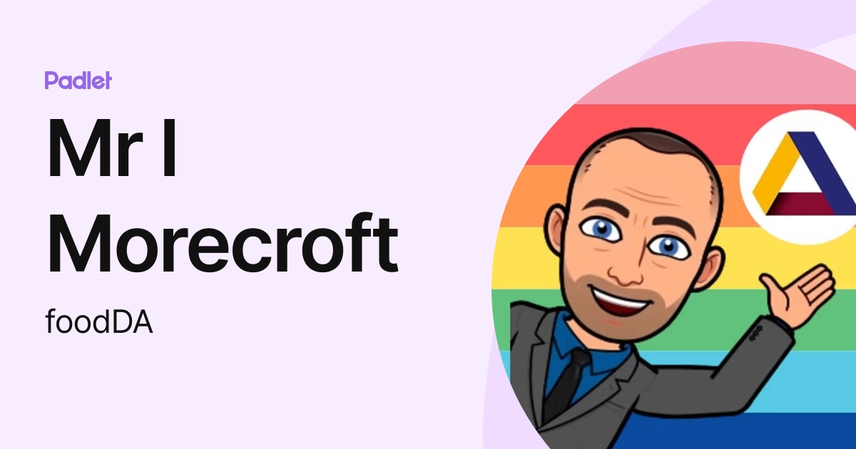 Mr I Morecroft (foodDA) profile | Padlet