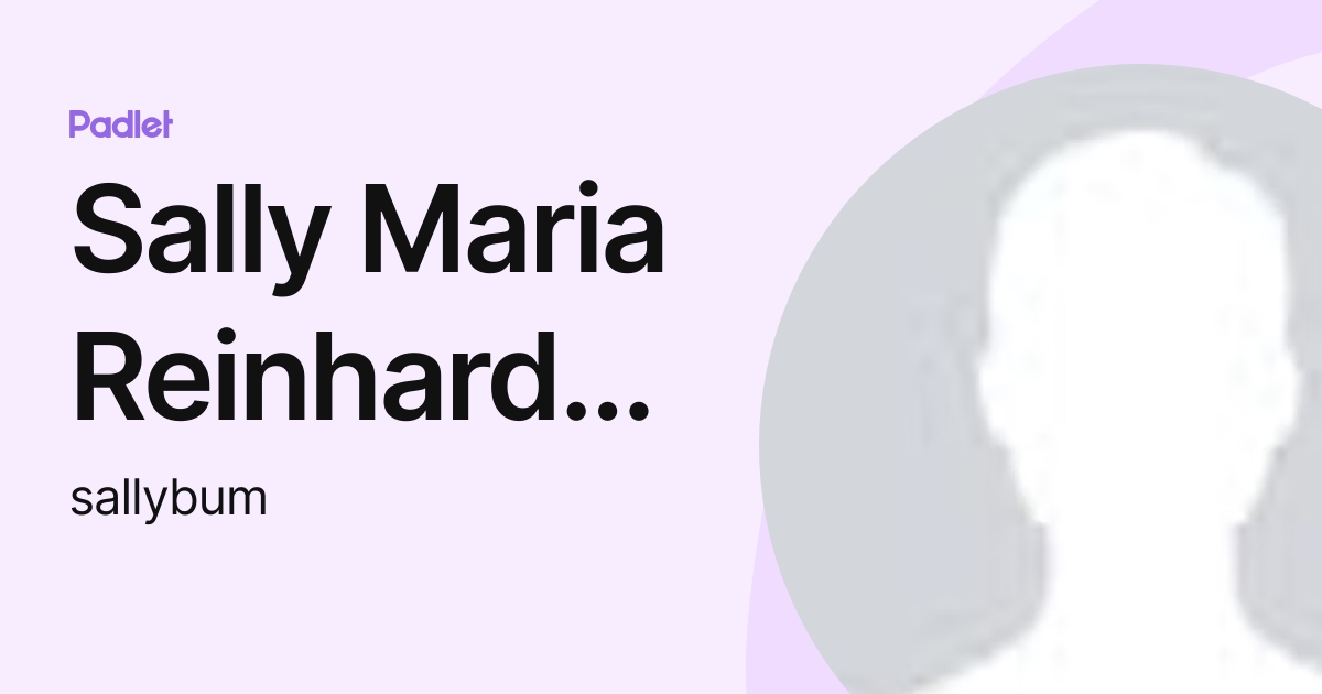 Sally Maria Reinhardt Sporup (sallybum)-profil | Padlet