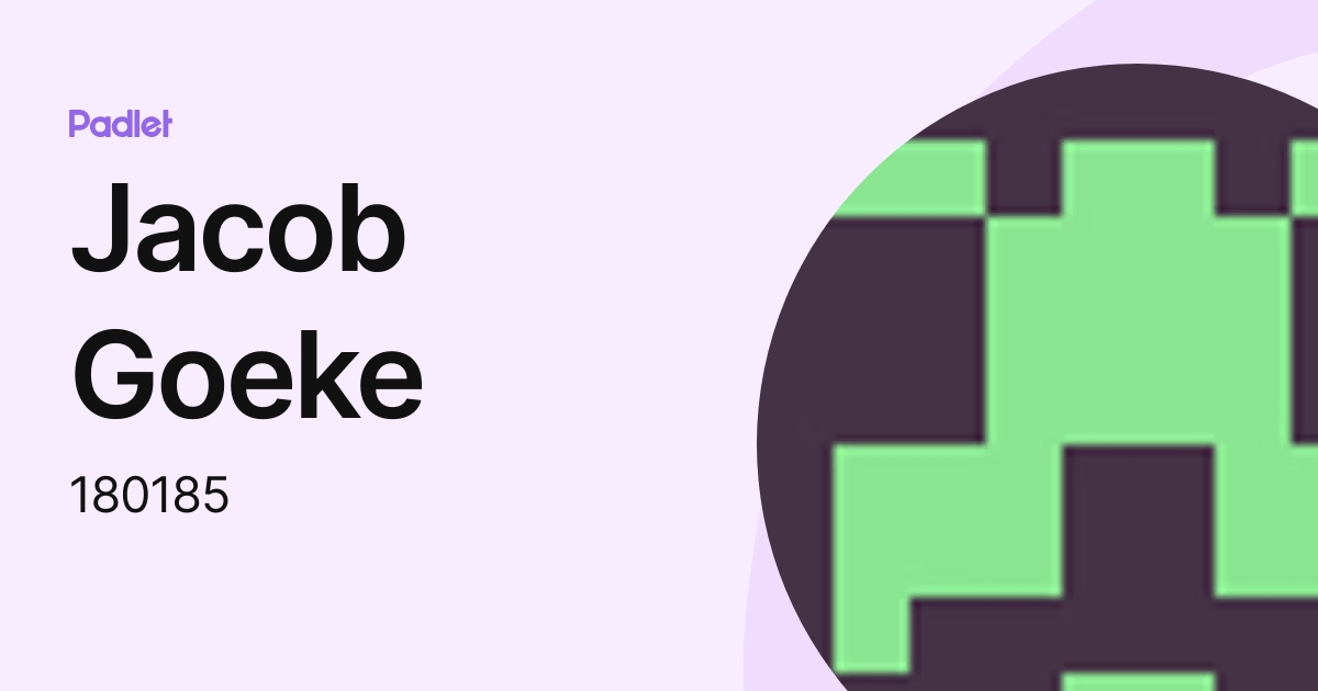 Jacob Goeke (180185) profile | Padlet