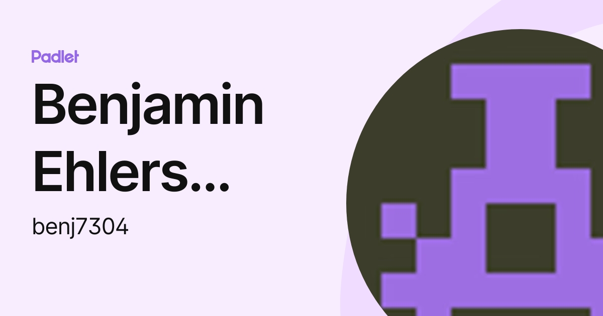 Benjamin Ehlers Kofod (benj7304) profile | Padlet