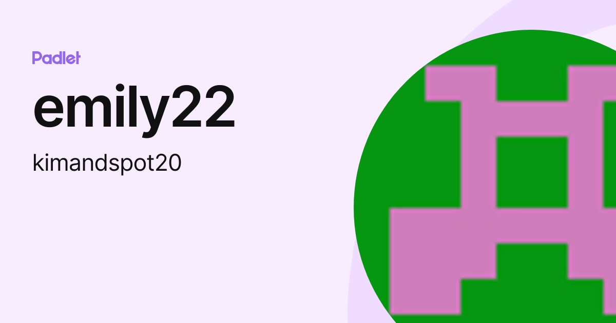 emily22 (kimandspot20) profile | Padlet