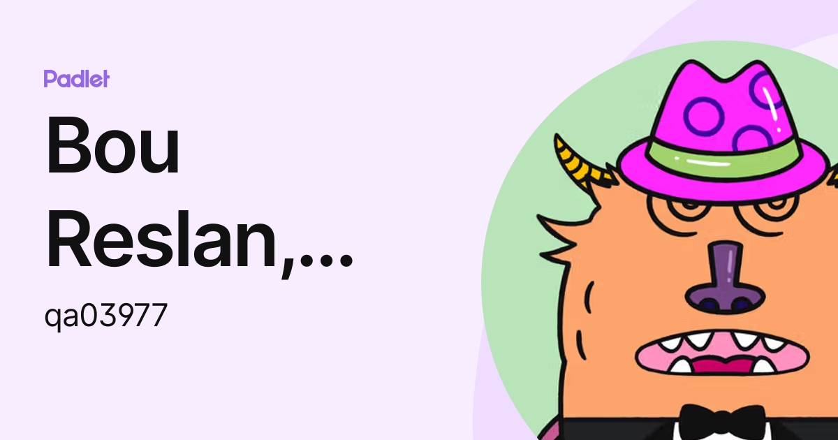 Bou Reslan, Jude (qa03977) profile | Padlet