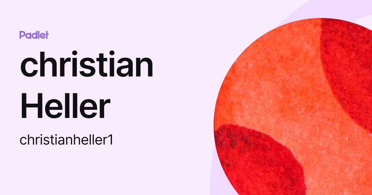 christian Heller (christianheller1) profile | Padlet