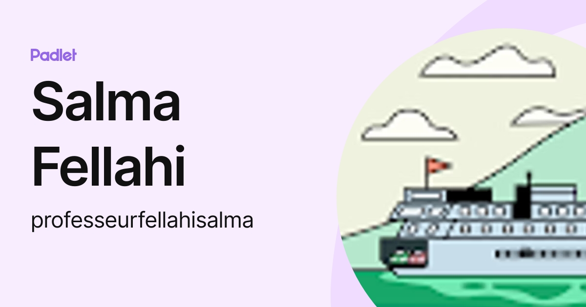 Salma Fellahi (professeurfellahisalma) profile | Padlet