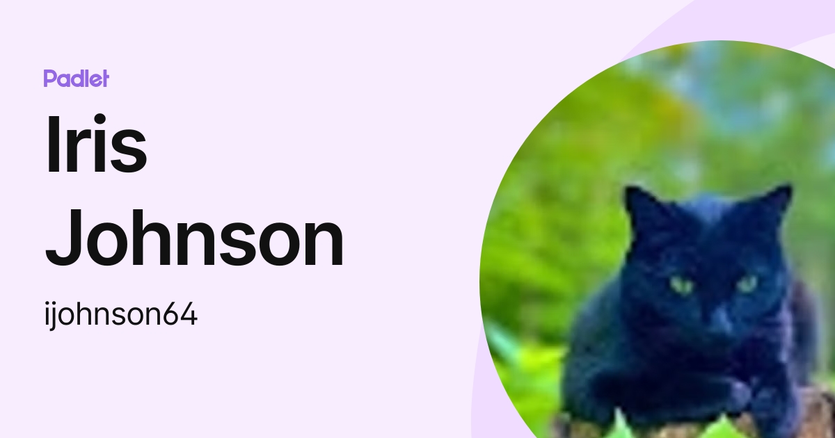 Iris Johnson (ijohnson64) profile | Padlet