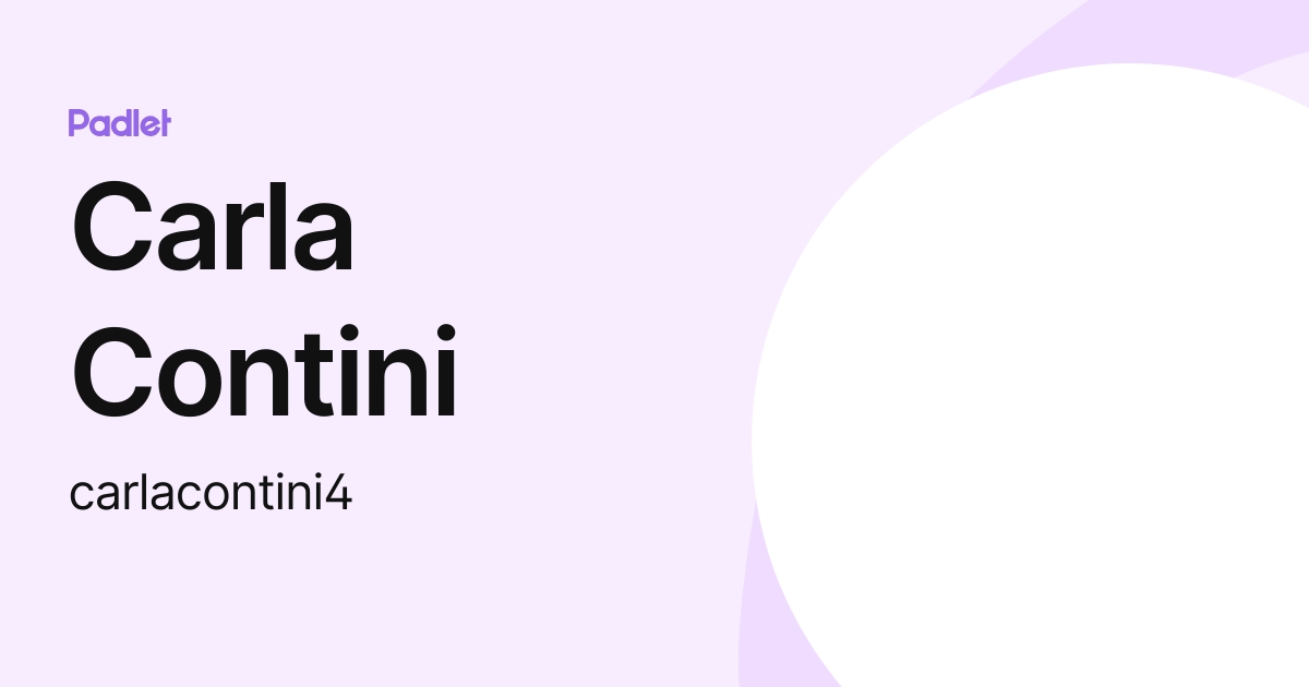 Carla Contini (carlacontini4) profile | Padlet