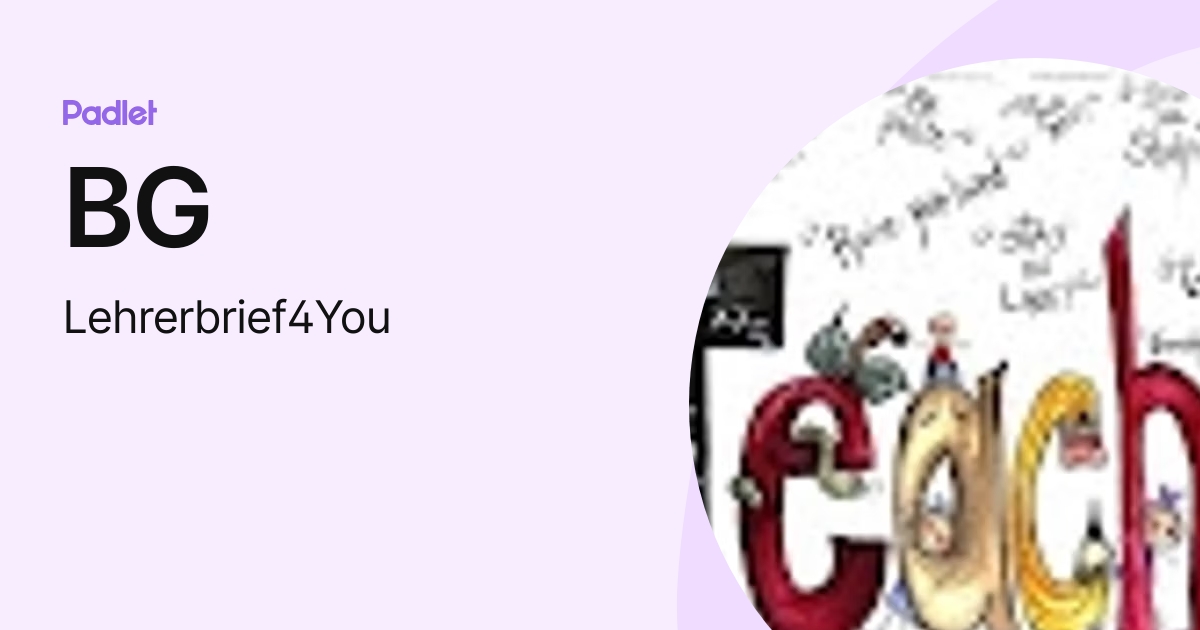 BG (Lehrerbrief4You) profile | Padlet
