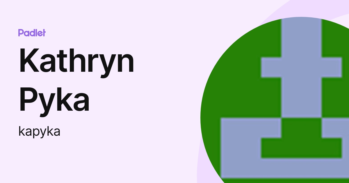Kathryn Pyka (kapyka) profile | Padlet