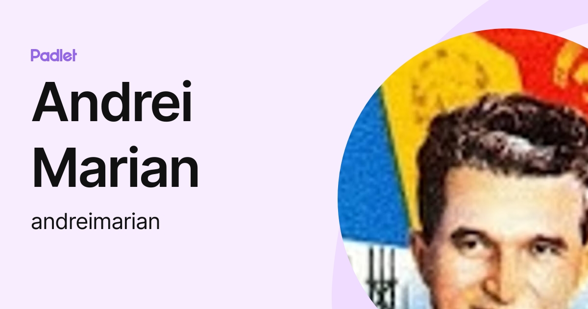 Andrei Marian (andreimarian) profile | Padlet