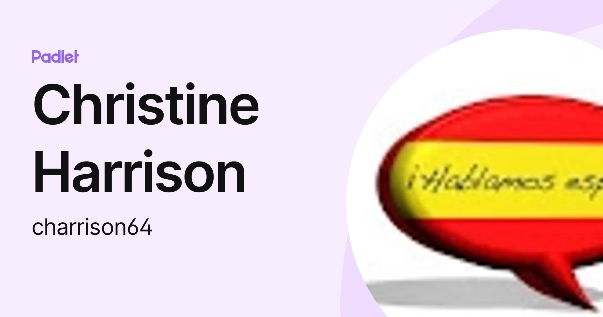 Christine Harrison (charrison64) profile | Padlet