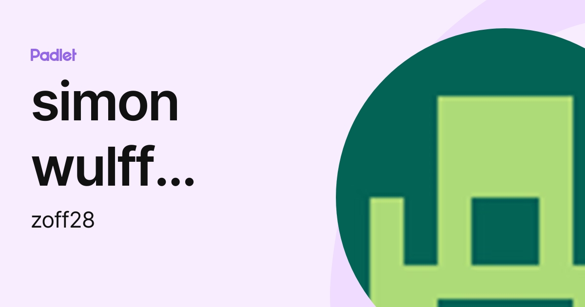 simon wulff Hansen (zoff28) profile | Padlet
